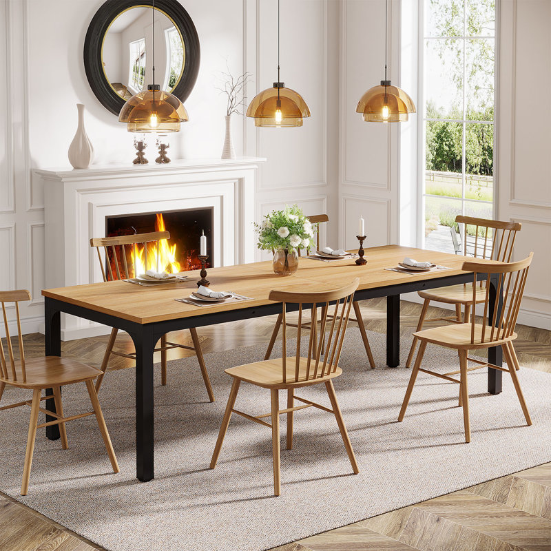 Ebern Designs Frodeen Rectangular Large Long Dining Table | Wayfair